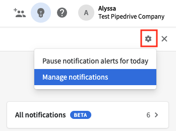 Notifications - Knowledge Base | Pipedrive